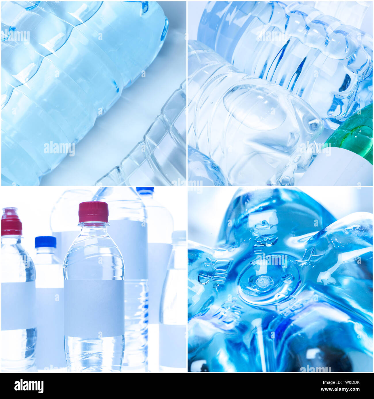 Collage of water bottles Stock Photo - Alamy