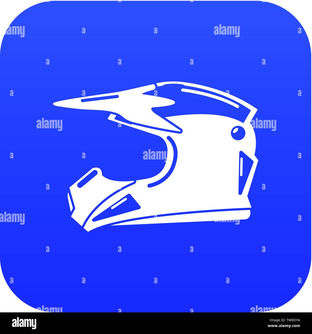 Motorcycle helmet icon blue vector Stock Vector Image & Art - Alamy