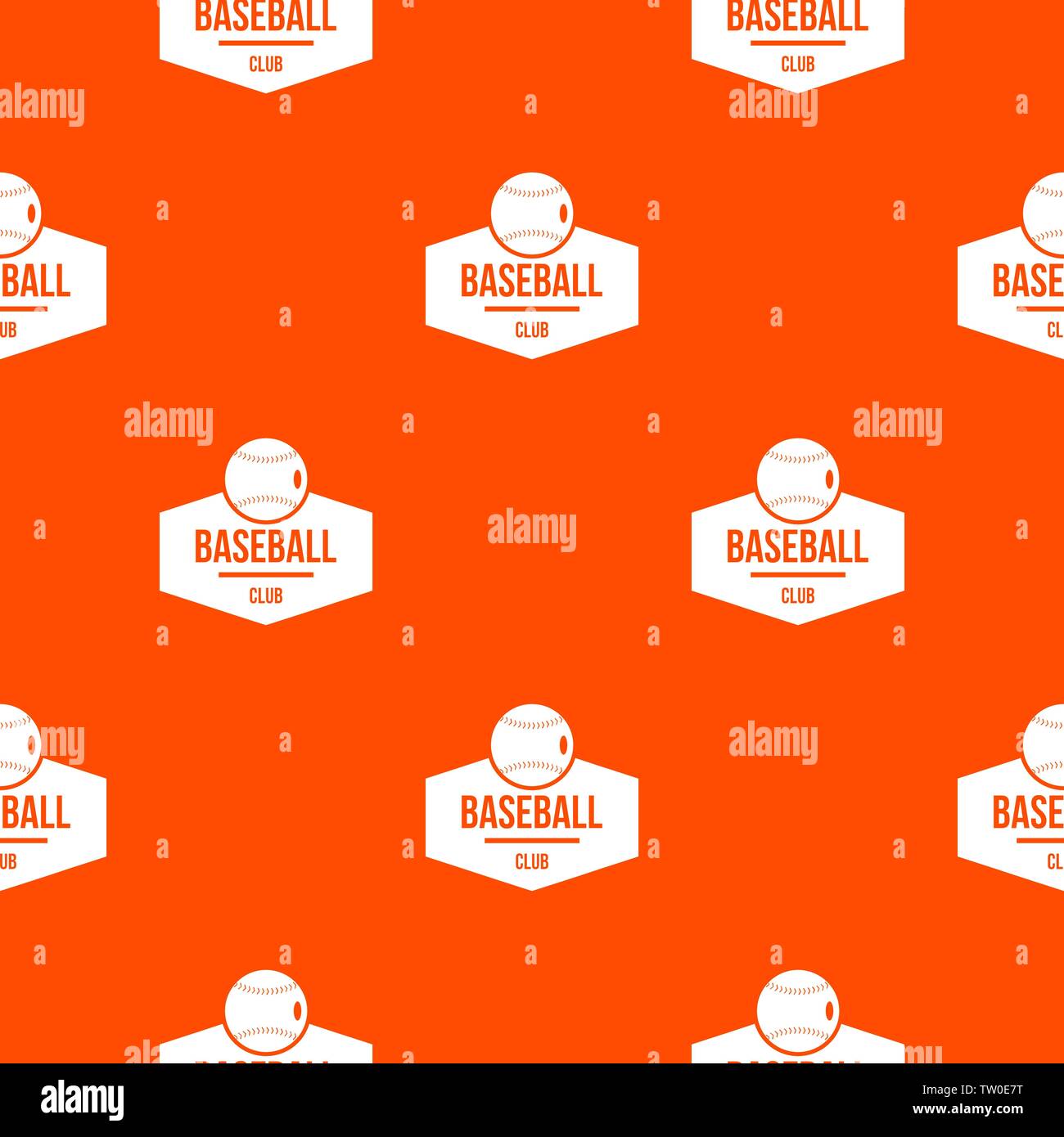 Baseball pattern vector orange Stock Vector Image & Art - Alamy