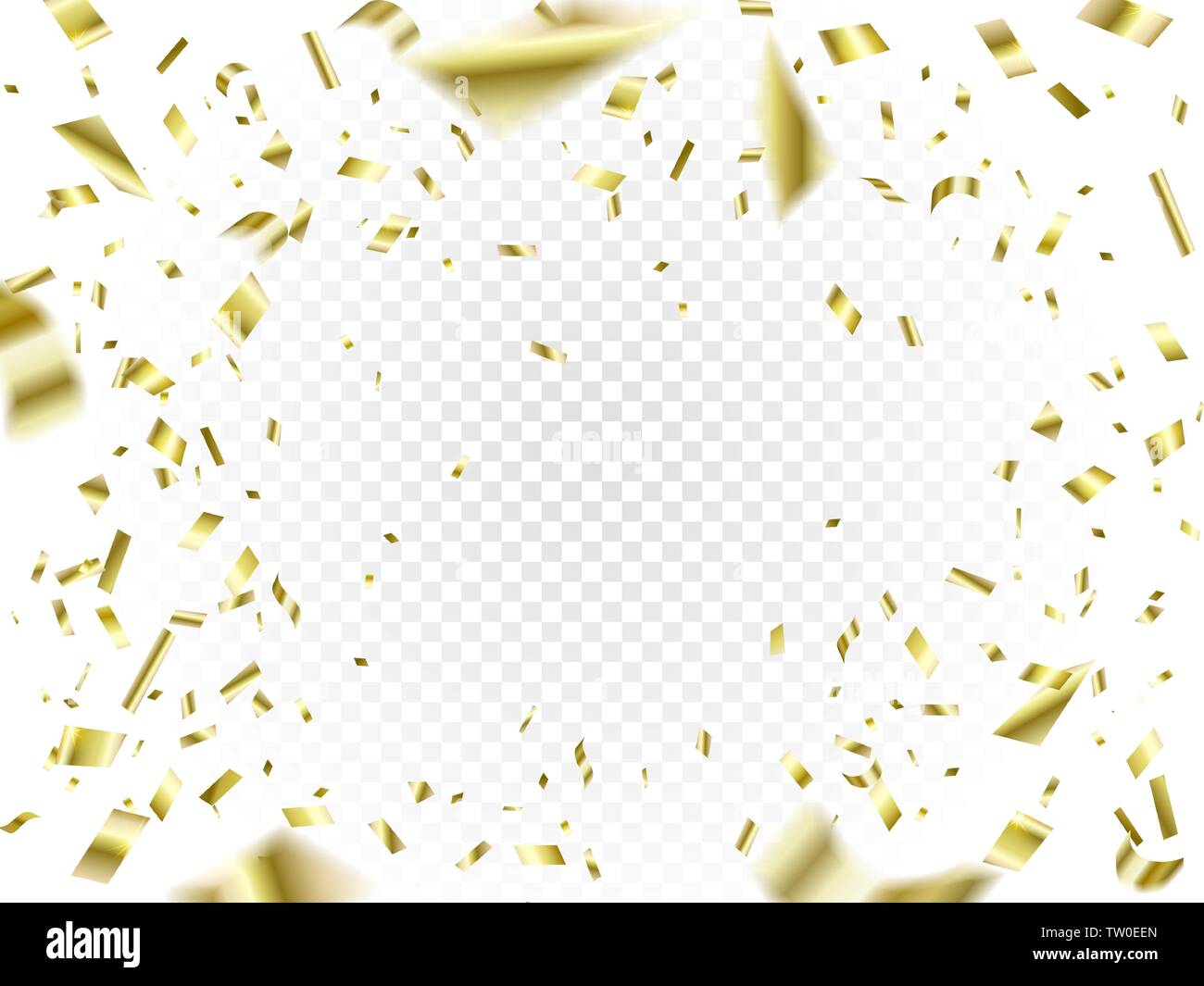 Falling Gold Confetti