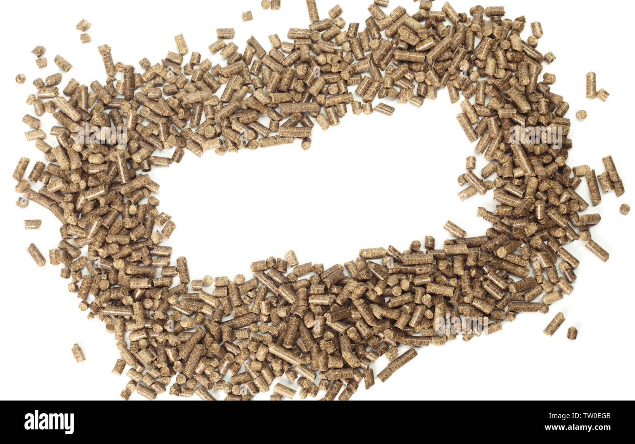 Energy. Pellets on the table Stock Photo - Alamy