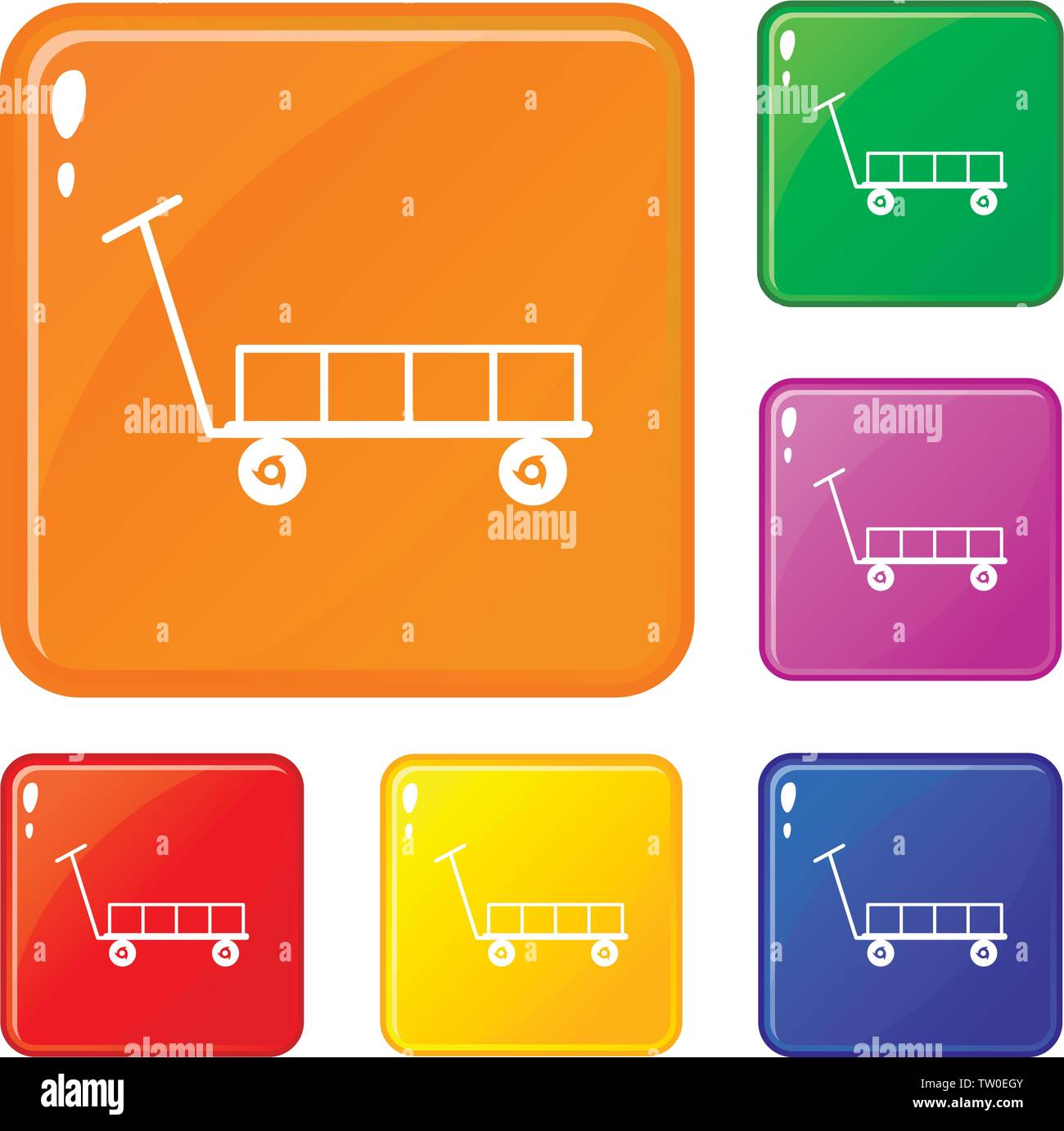 Big trolley icons set vector color Stock Vector Image & Art - Alamy