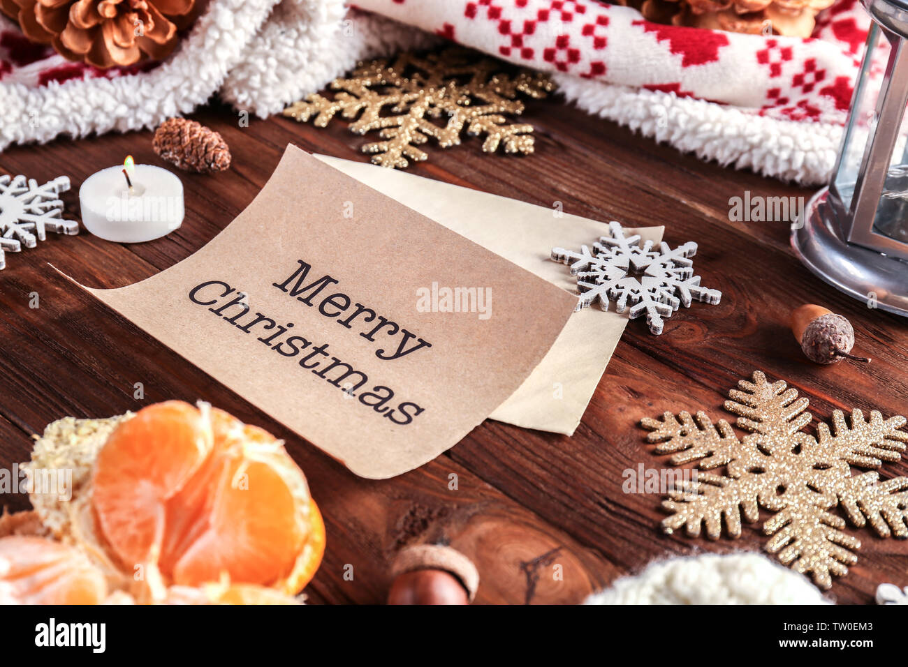 Christmas decorations wish card hi-res stock photography and images - Alamy
