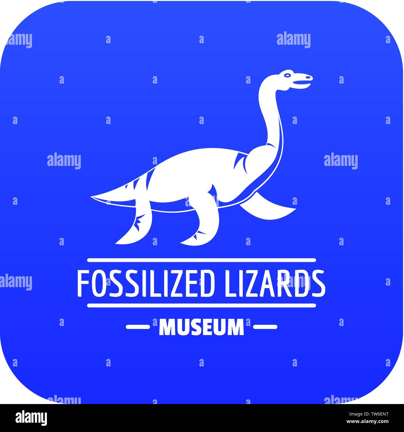 Jurassic museum icon blue vector Stock Vector Image & Art - Alamy