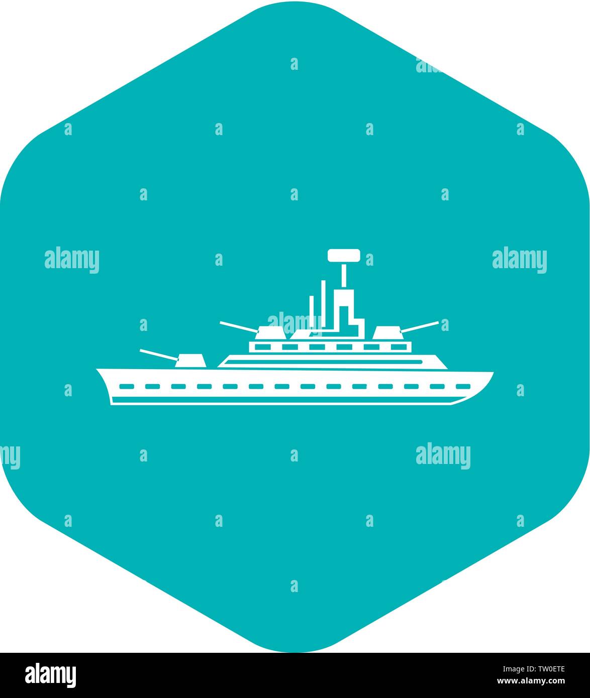 Military warship icon, simple style Stock Vector Image & Art - Alamy