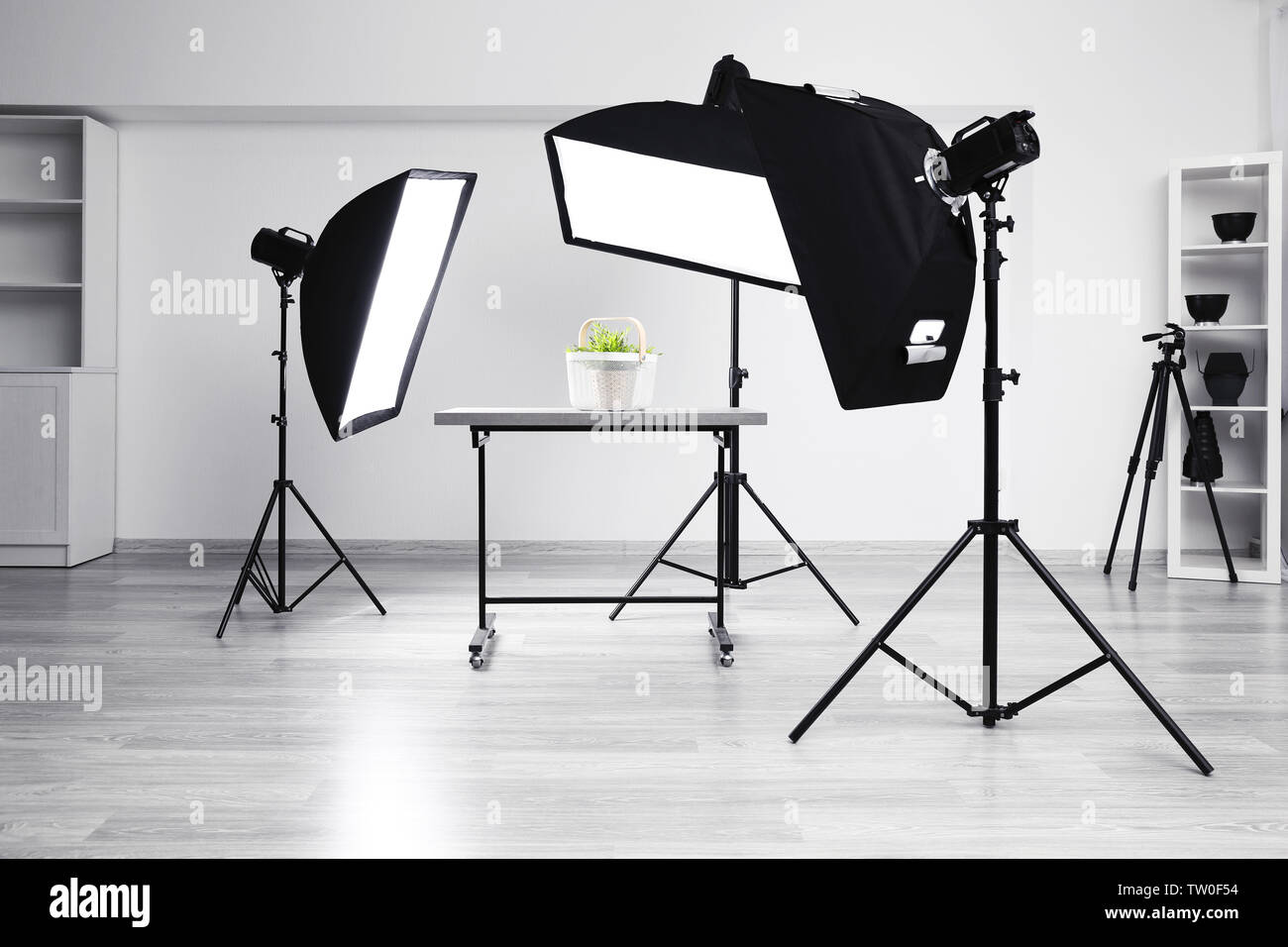Modern photography studio for object shooting Stock Photo - Alamy