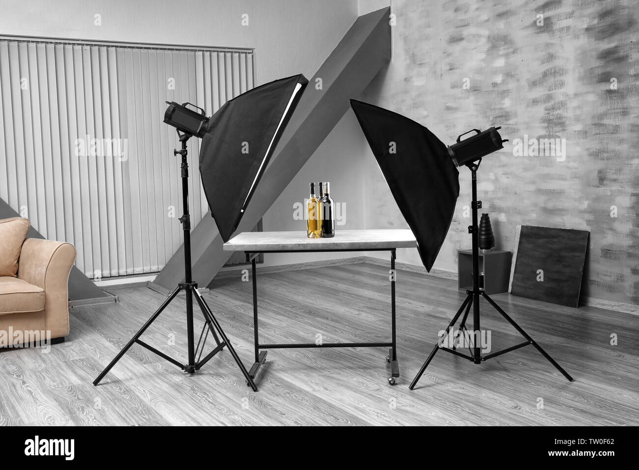 Modern photography studio for object shooting Stock Photo - Alamy
