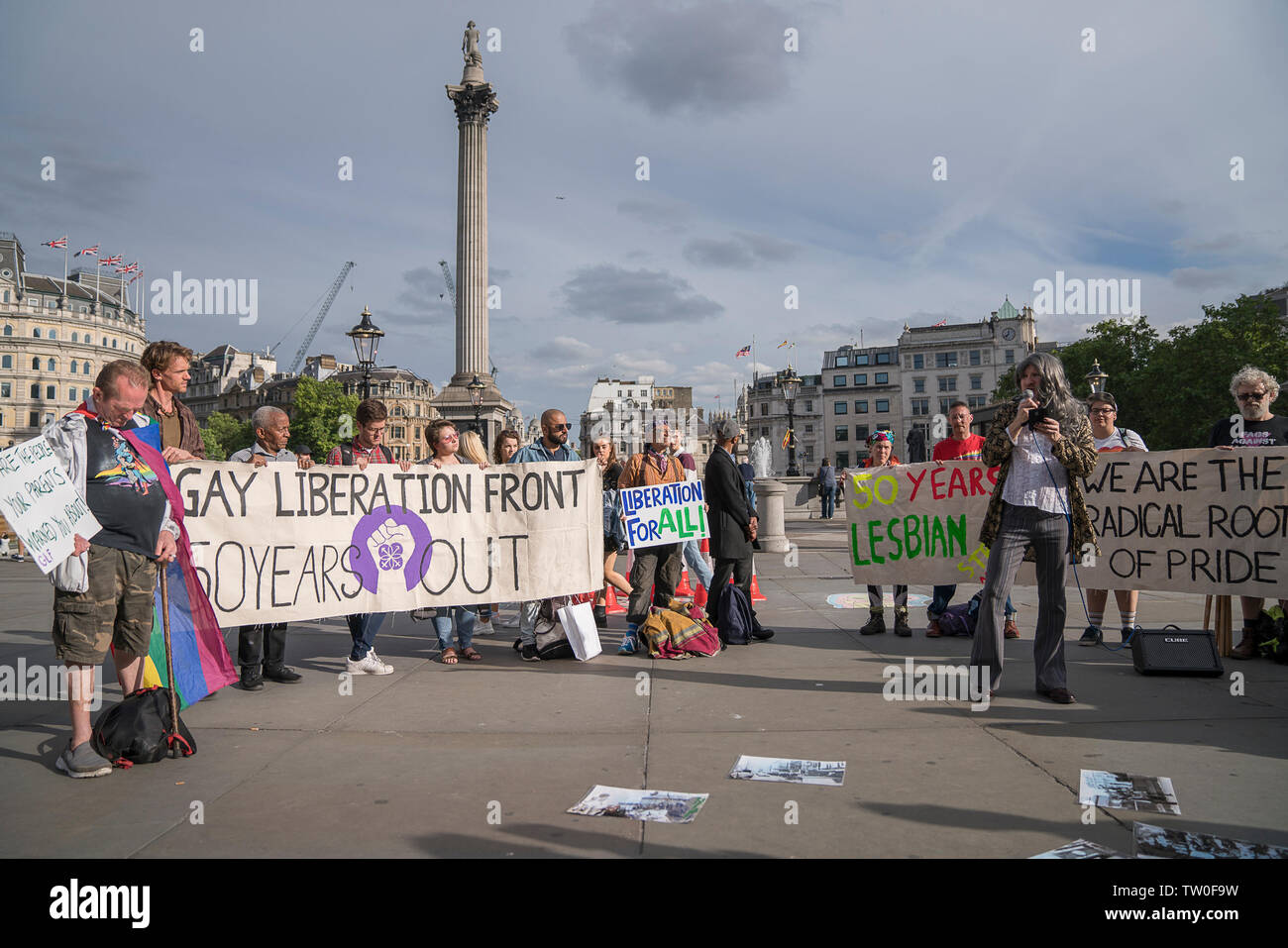 17th June 2019, Trafalgar Square, London : Activists gather in ...