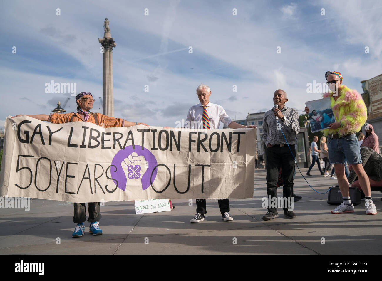 17th June 2019, Trafalgar Square, London : Activists gather in ...