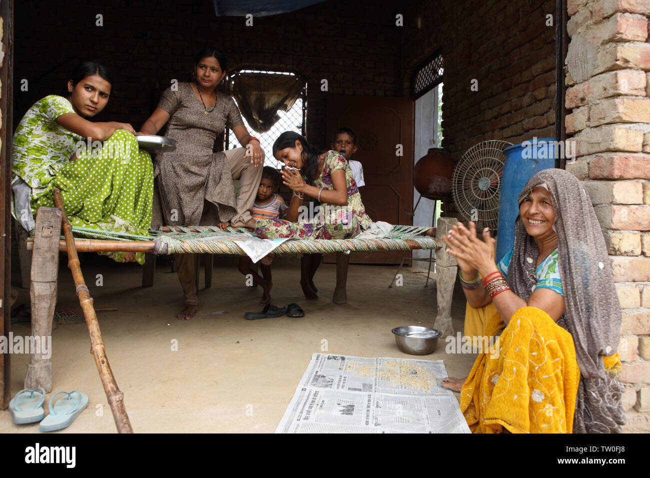 Indian poor family house hi-res stock photography and images - Alamy
