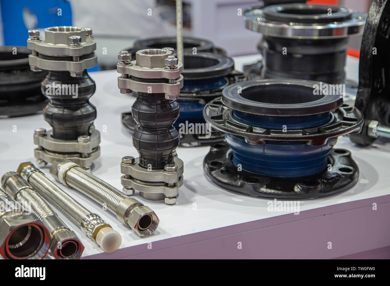 Bellow flexible joint for expansion in piping system Stock Photo - Alamy