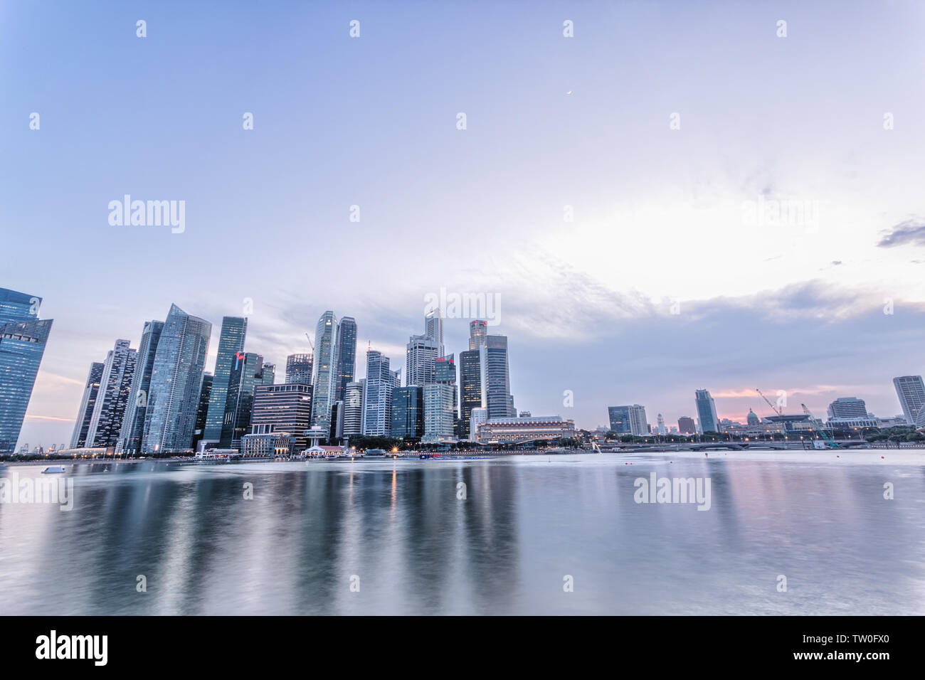 prosperous cityscape from waterfront,buildings exterior Stock Photo - Alamy