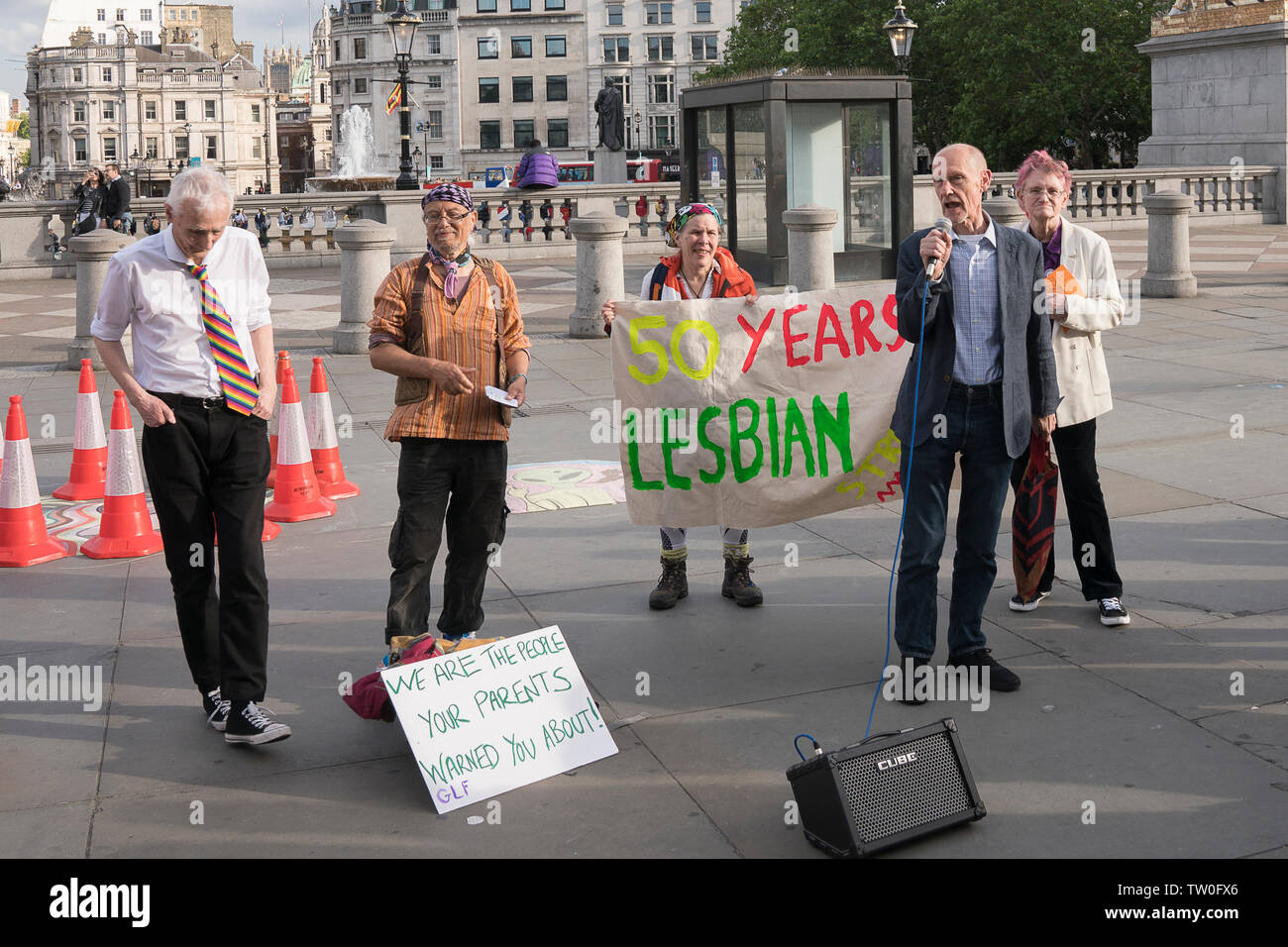 17th June 2019, Trafalgar Square, London : Activists gather in ...