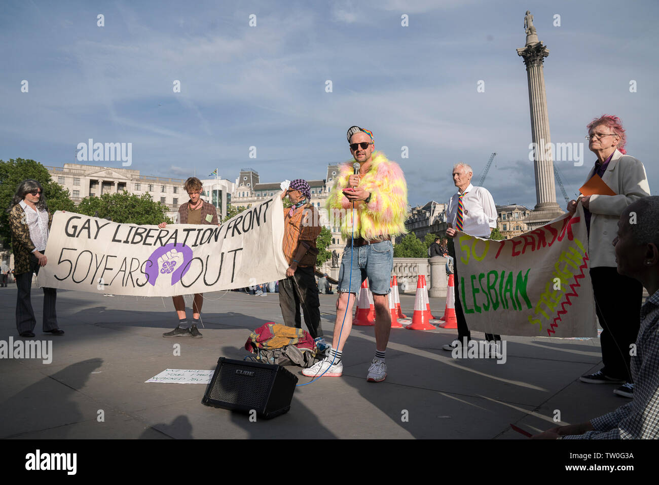 17th June 2019, Trafalgar Square, London : Activists gather in ...