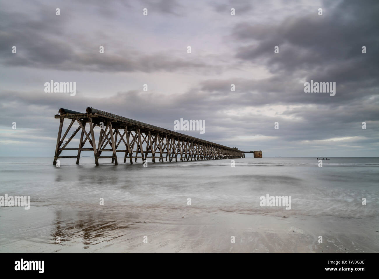 The Disused Steetley Pier, Hartlepool, County Durham, UK Stock Photo ...
