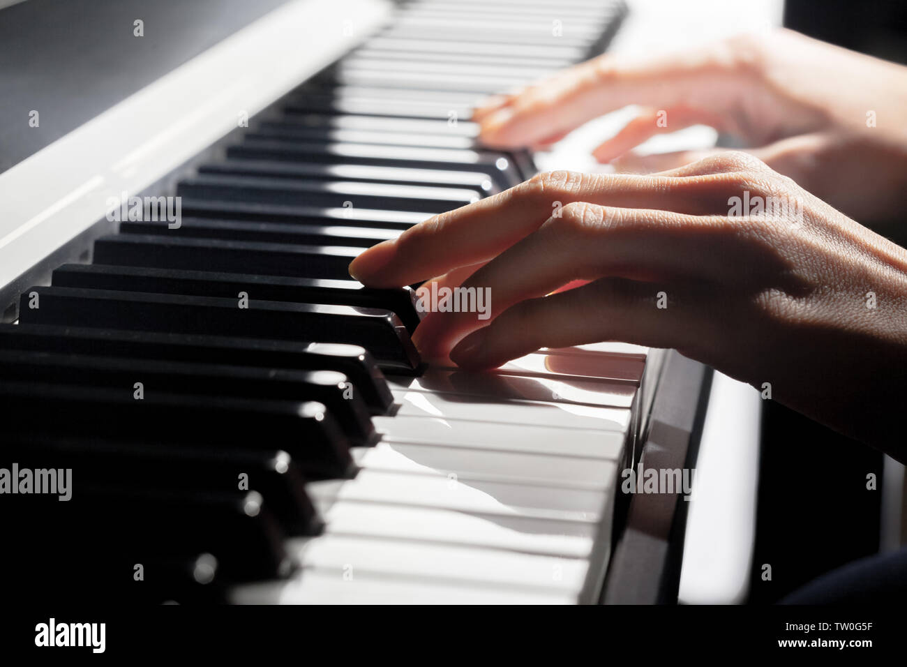 Playing Piano. close up Stock Photo - Alamy