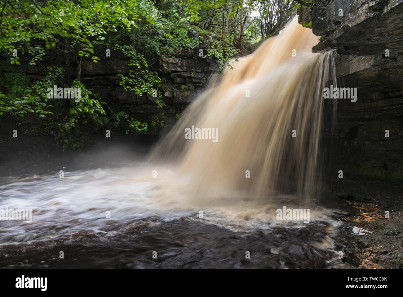 Summerhill Force and Gibson’s Cave, Teesdale, County Durham, UK Stock ...