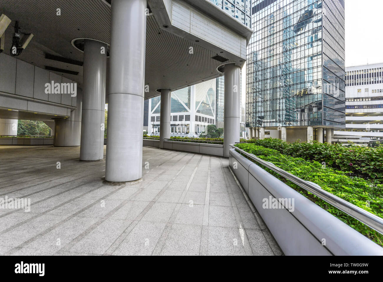 empty platform of modern office building Stock Photo - Alamy