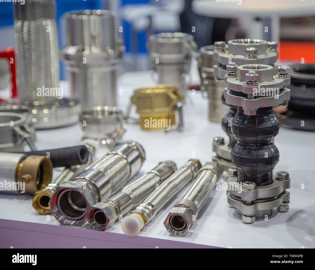 Bellow flexible joint for expansion in piping system Stock Photo - Alamy