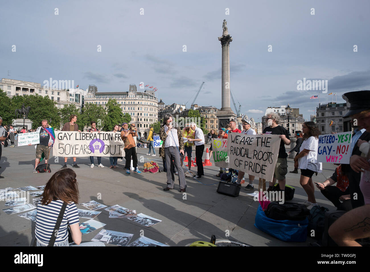 17th June 2019, Trafalgar Square, London : Activists gather in ...