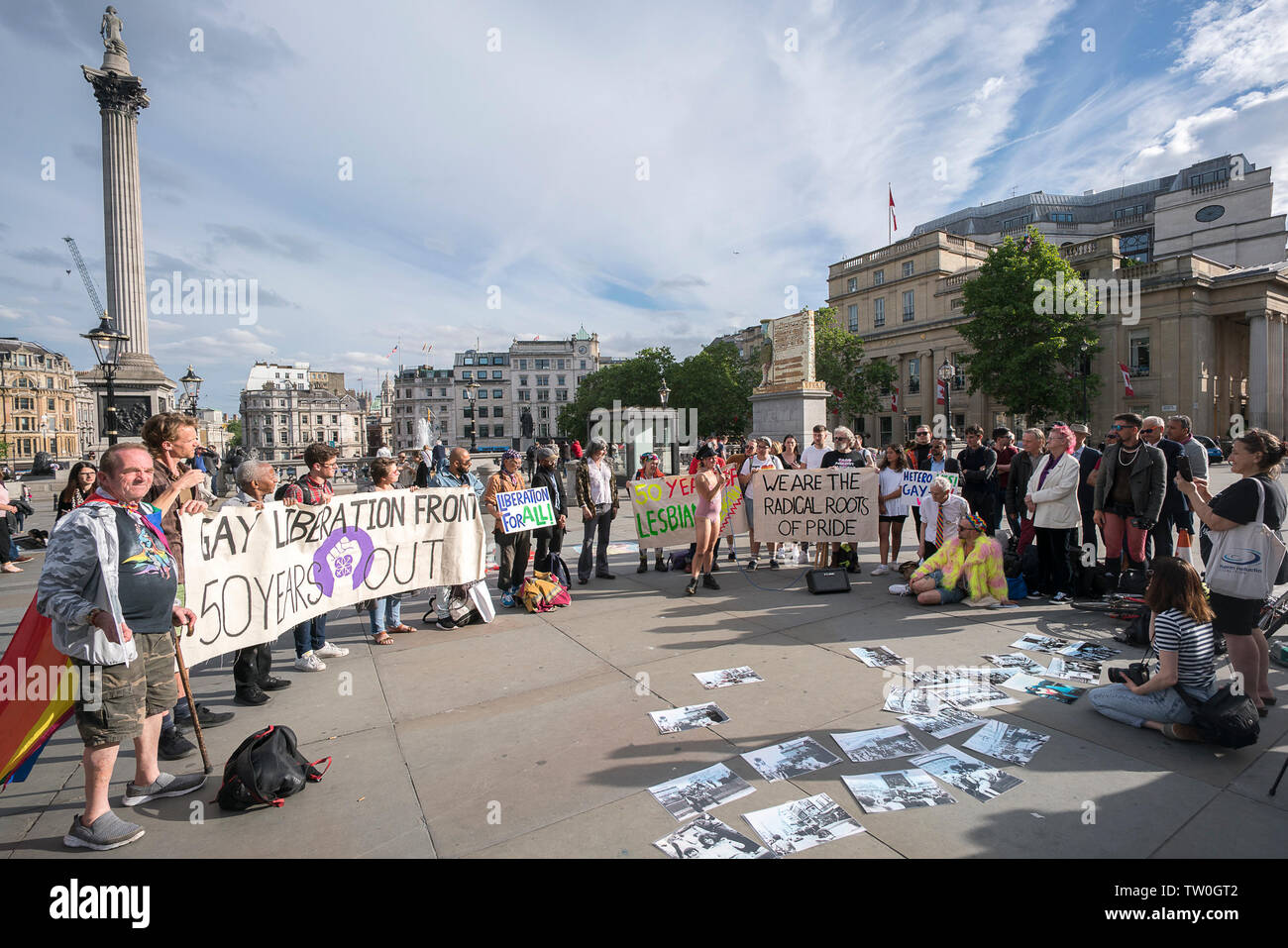 17th June 2019, Trafalgar Square, London : Activists gather in ...