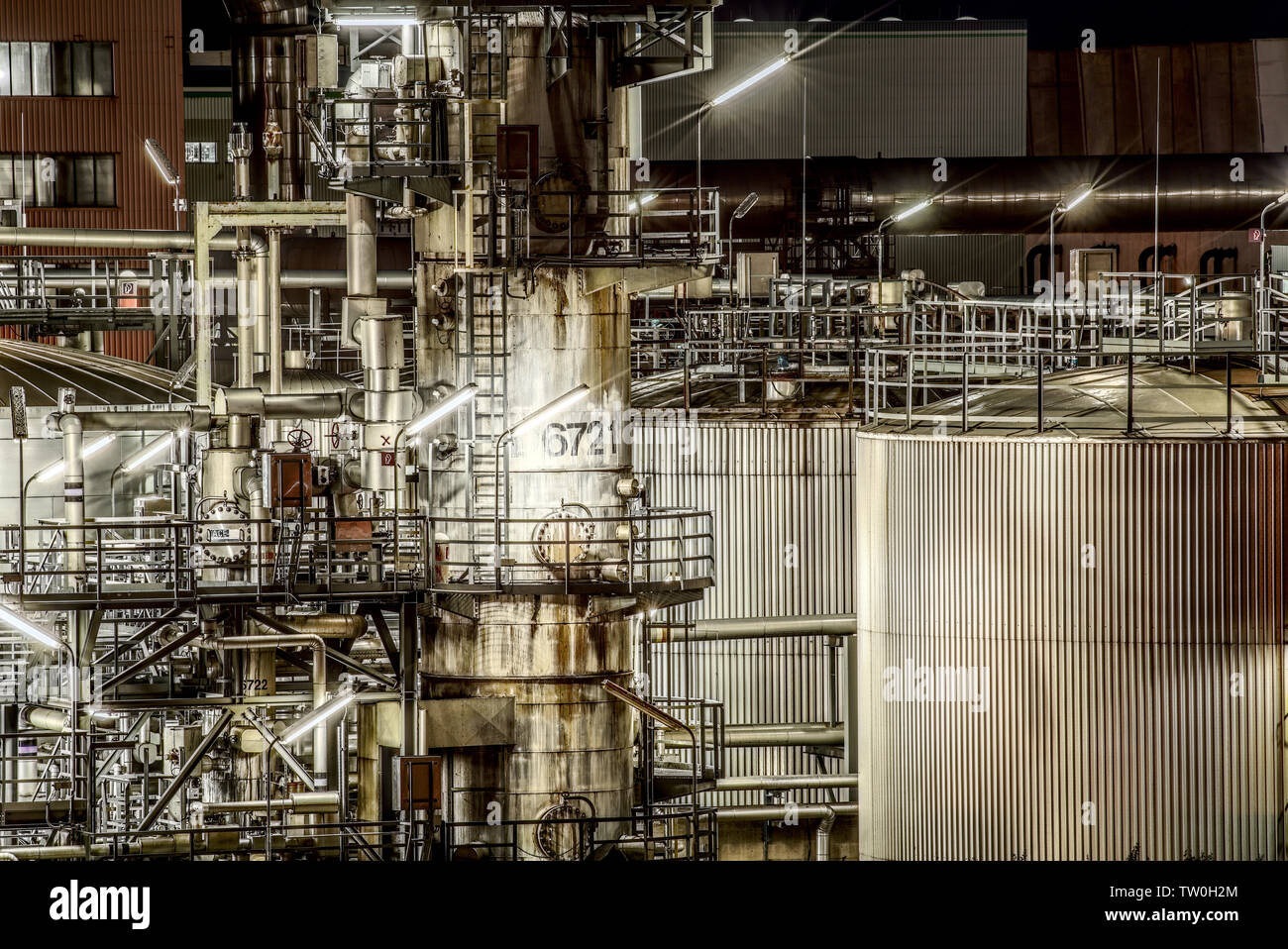 A section of the Schwechat refinery in Austria Stock Photo - Alamy