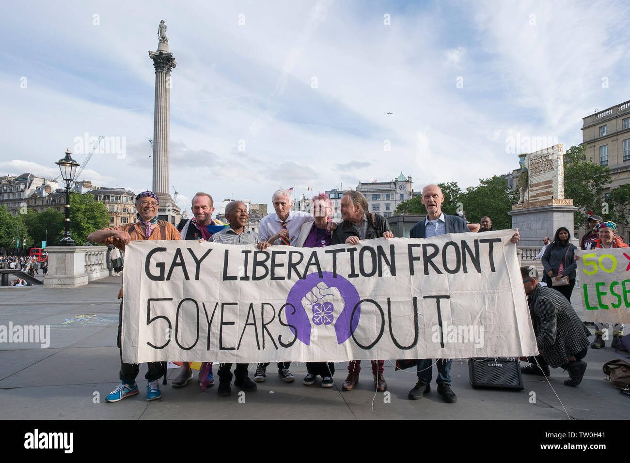17th June 2019, Trafalgar Square, London : Activists gather in ...