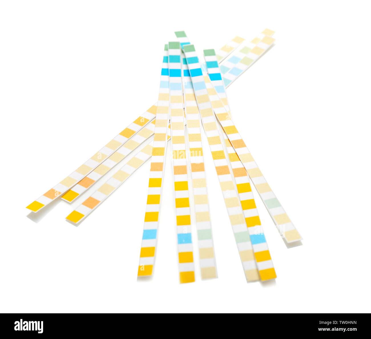 Reagent test strips for urinalysis isolated on white Stock Photo - Alamy