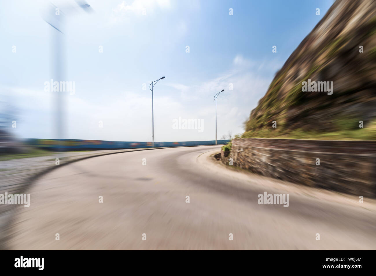 Seaside Circular Road Stock Photo - Alamy