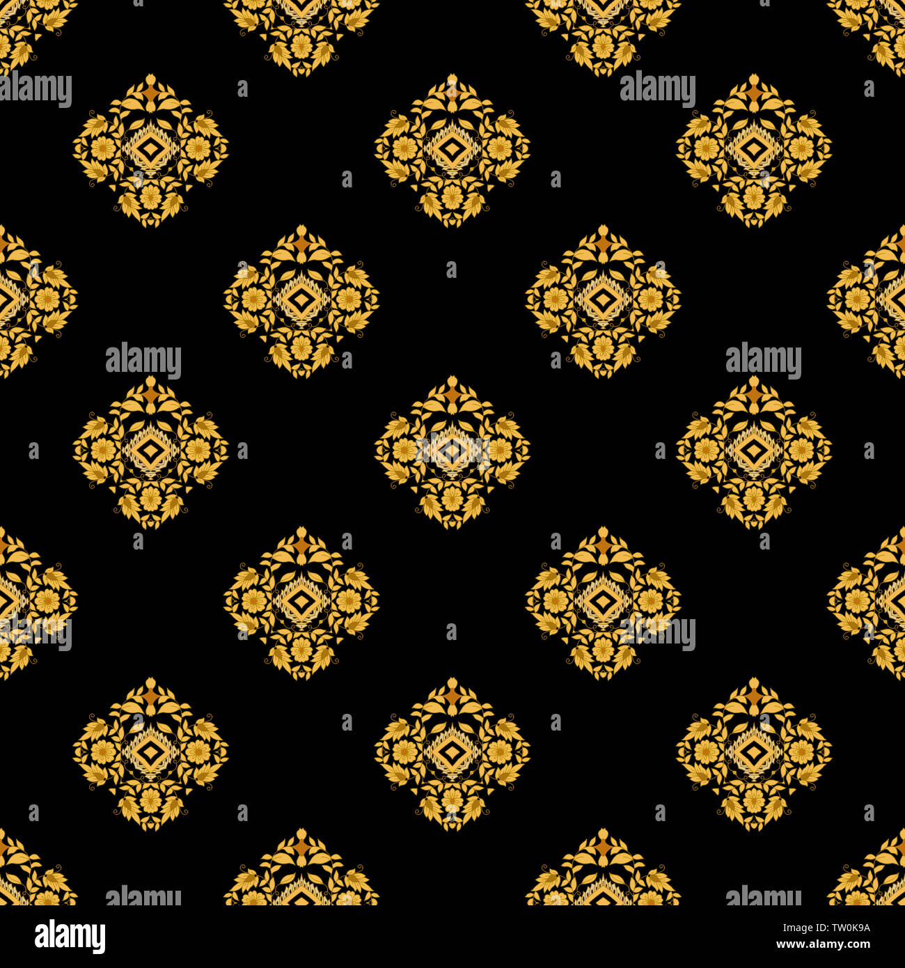 Baroque Pattern Textile Print Illustration Stock Photo - Alamy
