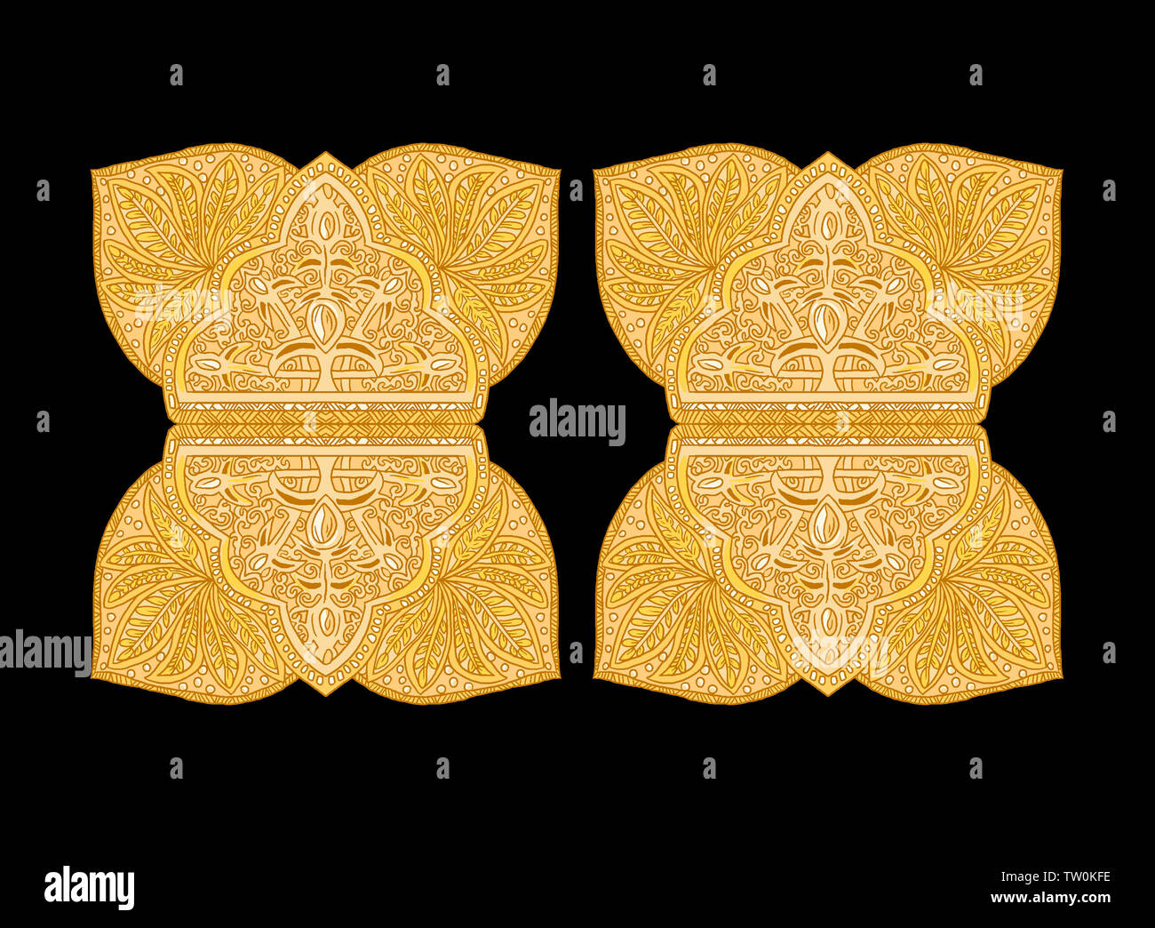 Baroque Pattern Textile Print Illustration Stock Photo - Alamy