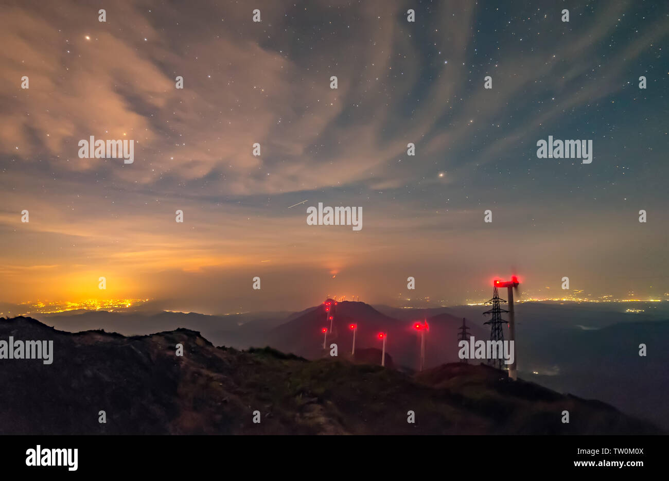Nature tourism at night no one lights outdoors hi-res stock photography ...