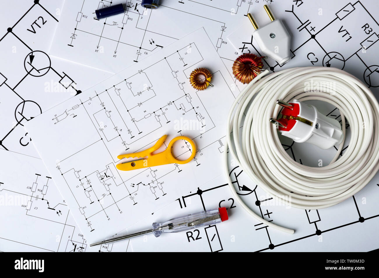 Electrical Blueprint Background