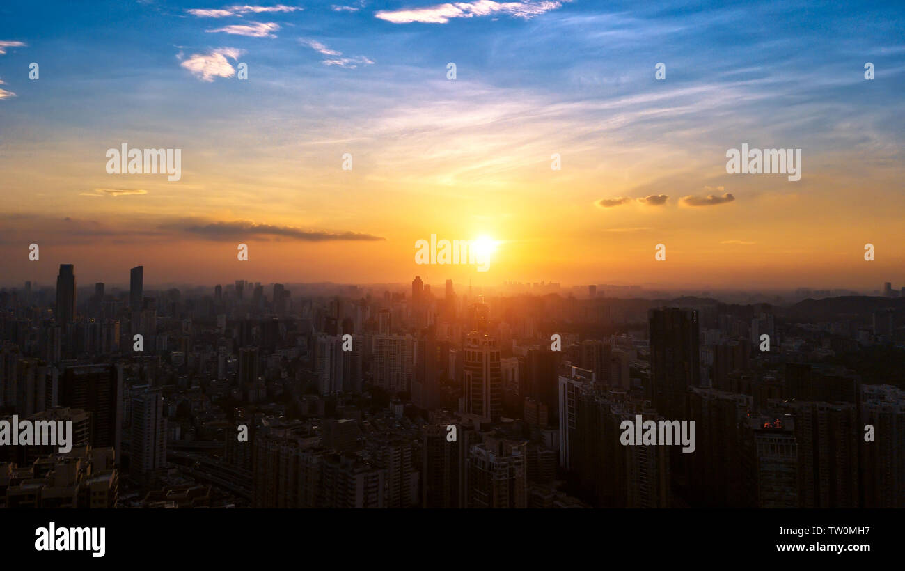 Sunset scenery in Guangzhou Stock Photo - Alamy