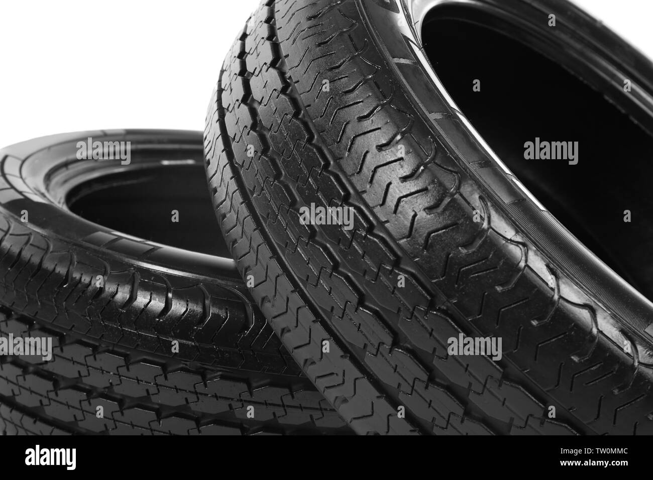 Car tires, isolated on white Stock Photo - Alamy