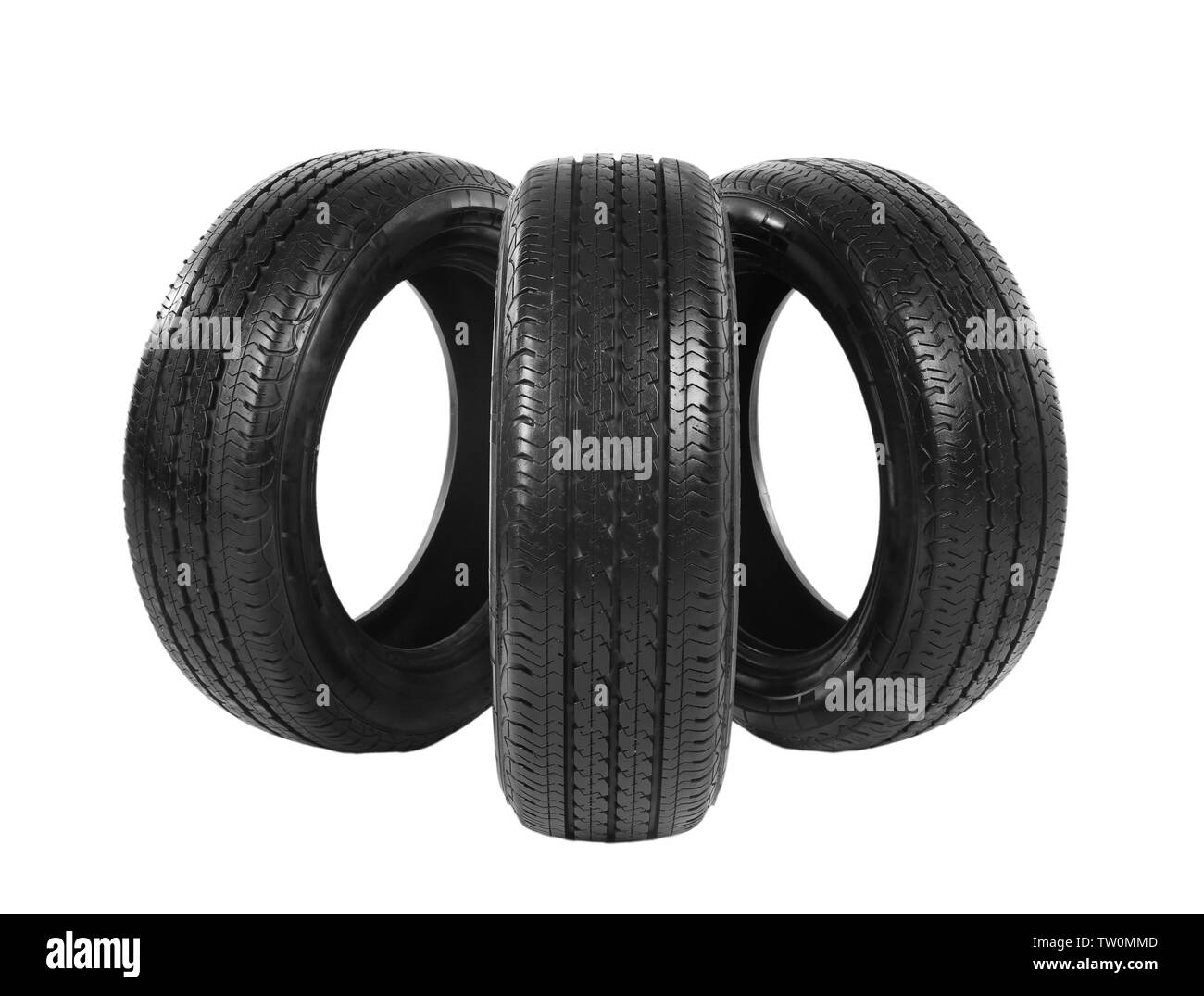 Car tires, isolated on white Stock Photo - Alamy