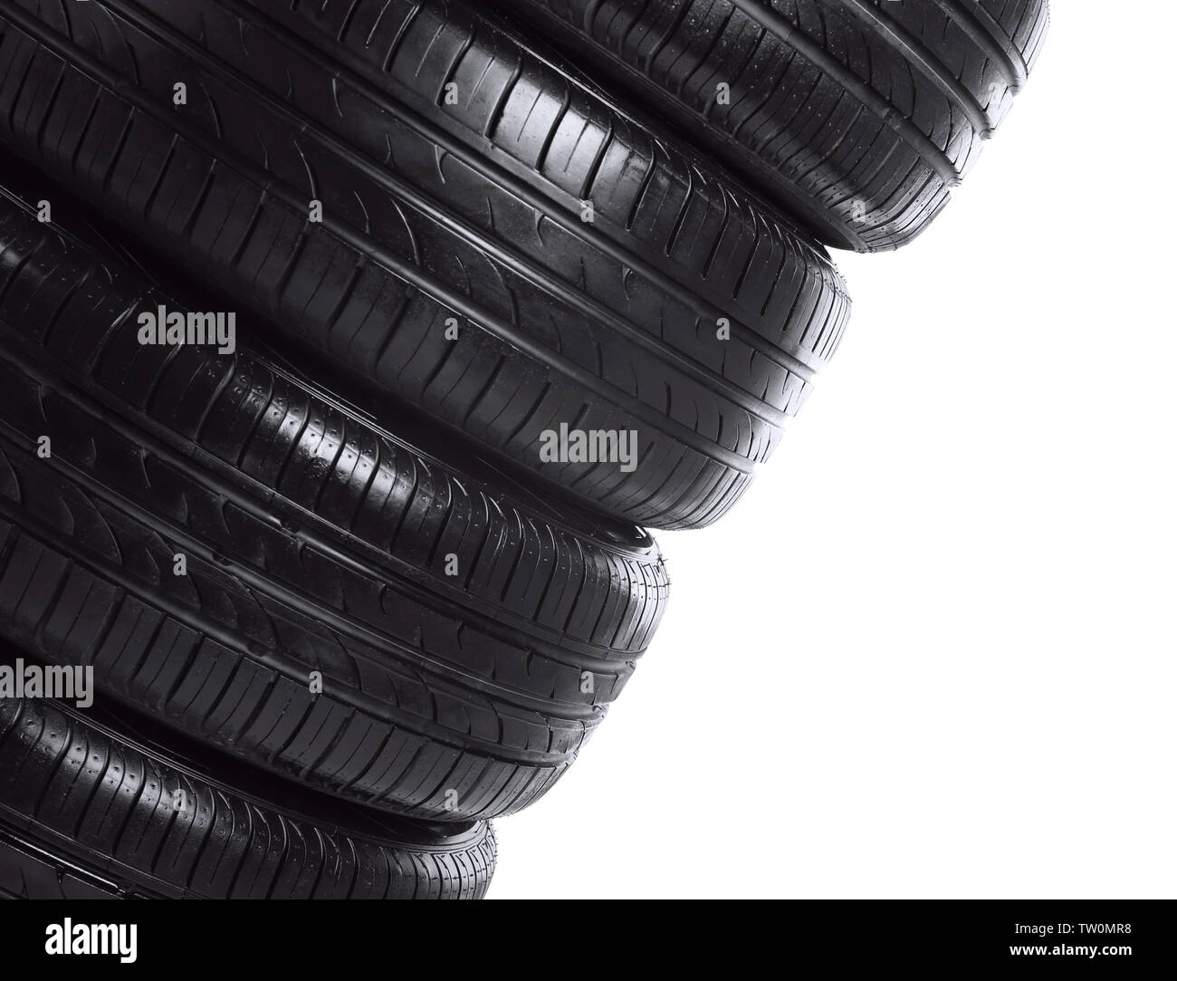 Car wheels on white background Stock Photo - Alamy