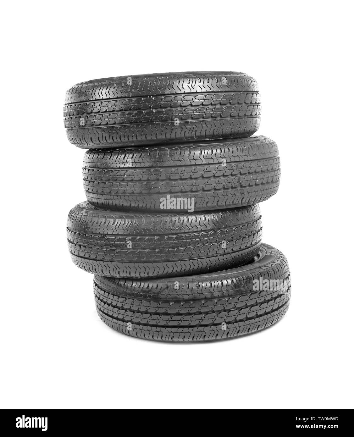 Car wheels on white background Stock Photo - Alamy