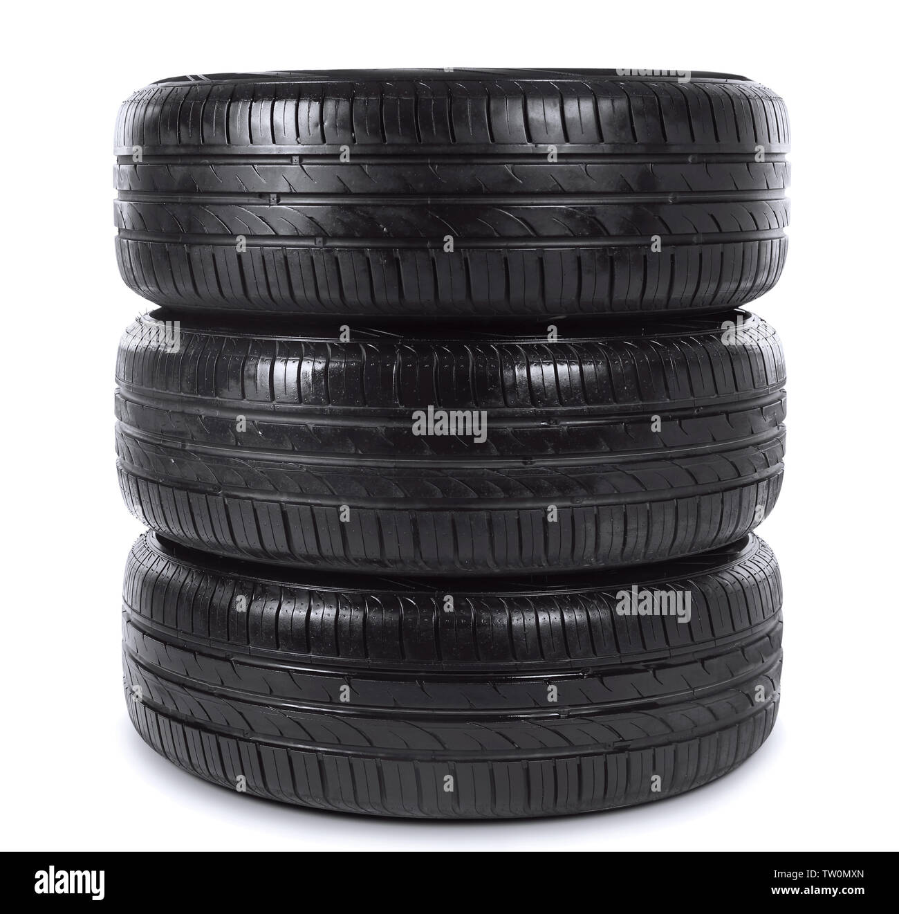 Car wheels on white background Stock Photo - Alamy