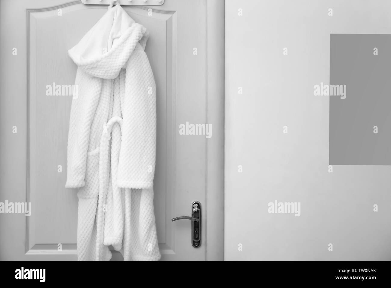 Luxury bath robe Black and White Stock Photos & Images - Alamy