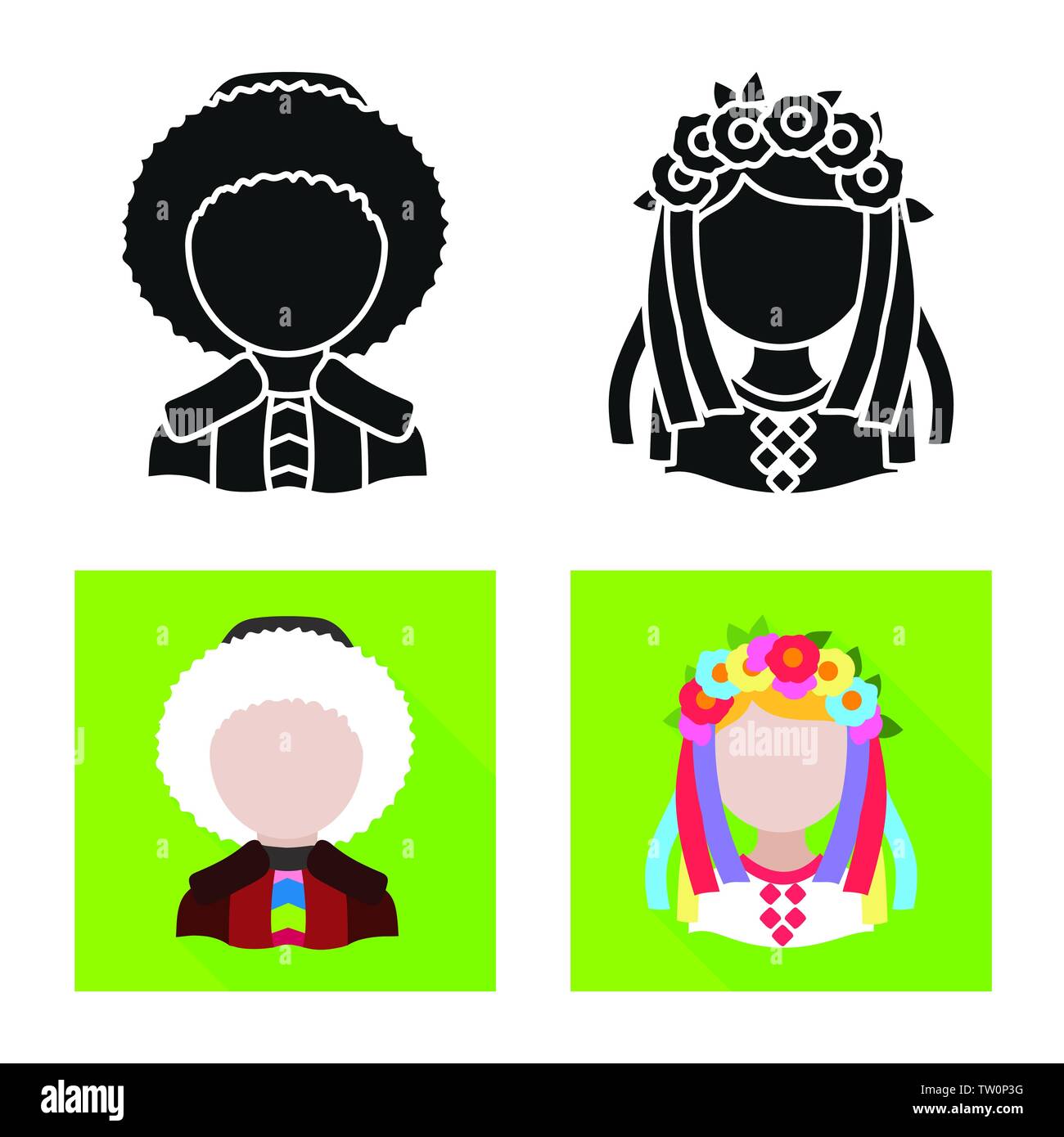 Kazakh national headdress Stock Vector Images - Alamy