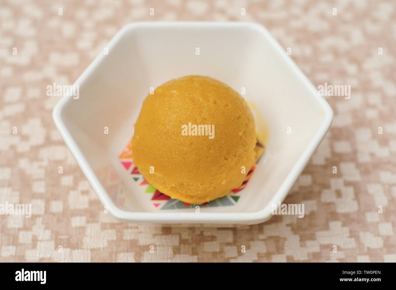 Mango ice cream ball Stock Photo - Alamy