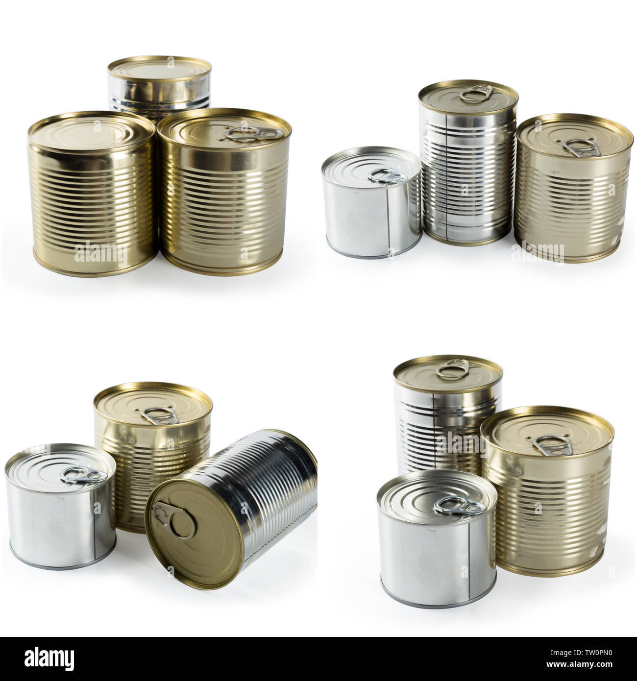Stacked Cans of Food Stock Photo - Alamy