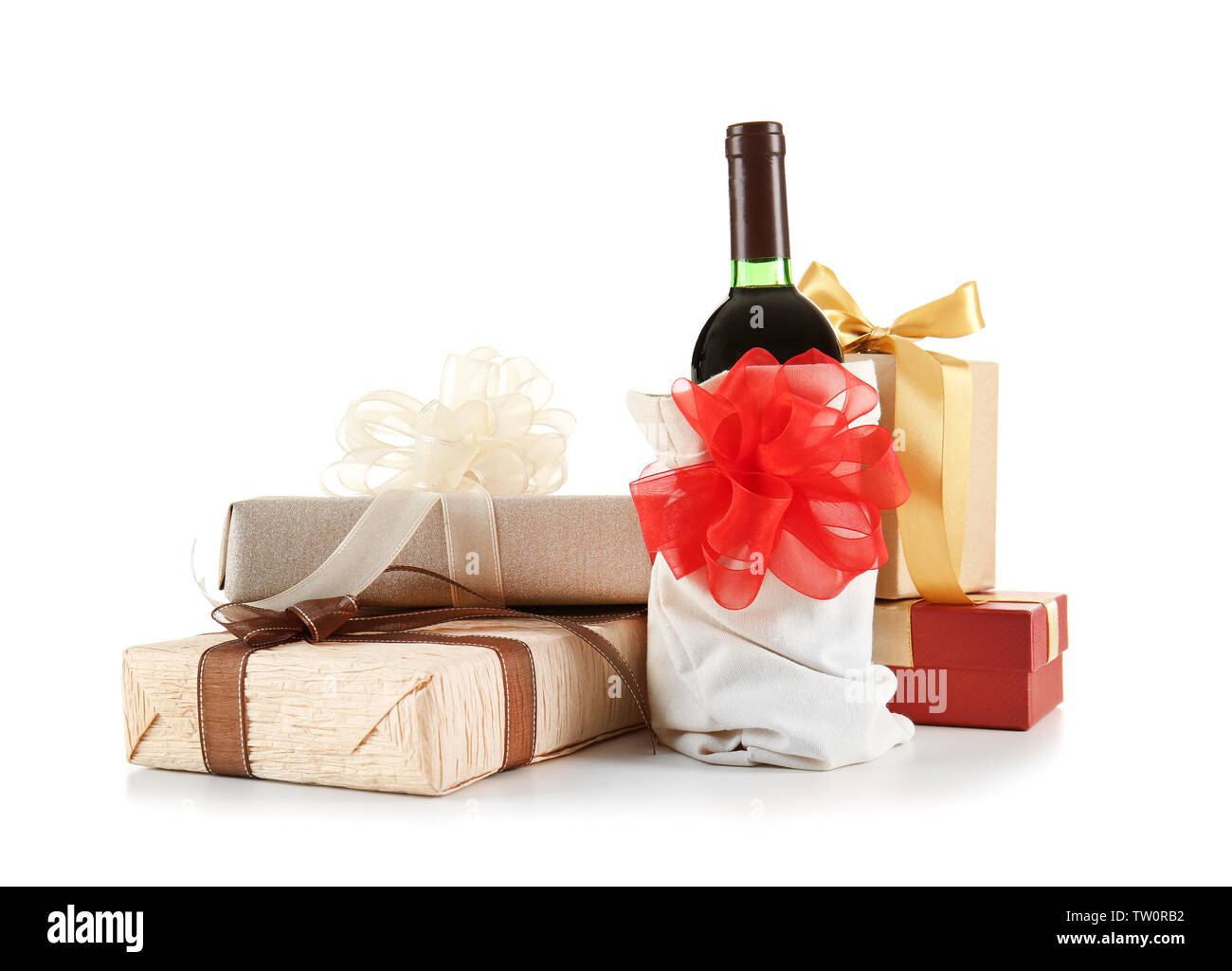 Gift bag box decorated Cut Out Stock Images & Pictures - Alamy
