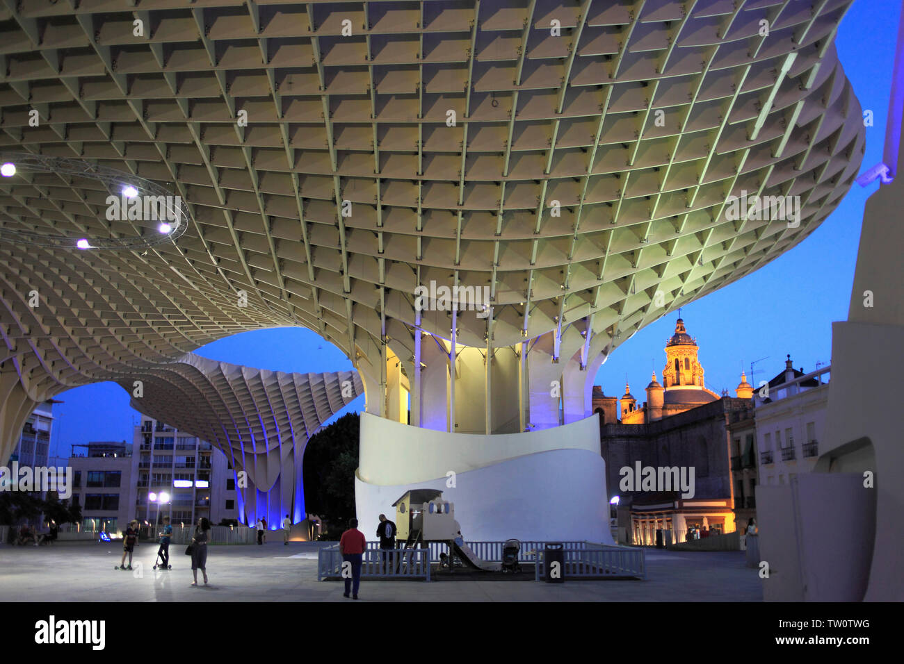 Seville parasol at night hi-res stock photography and images - Alamy