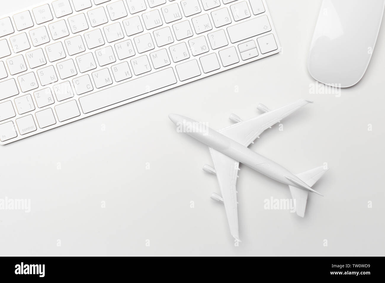 Aircraft and laptop keyboard Stock Photo - Alamy