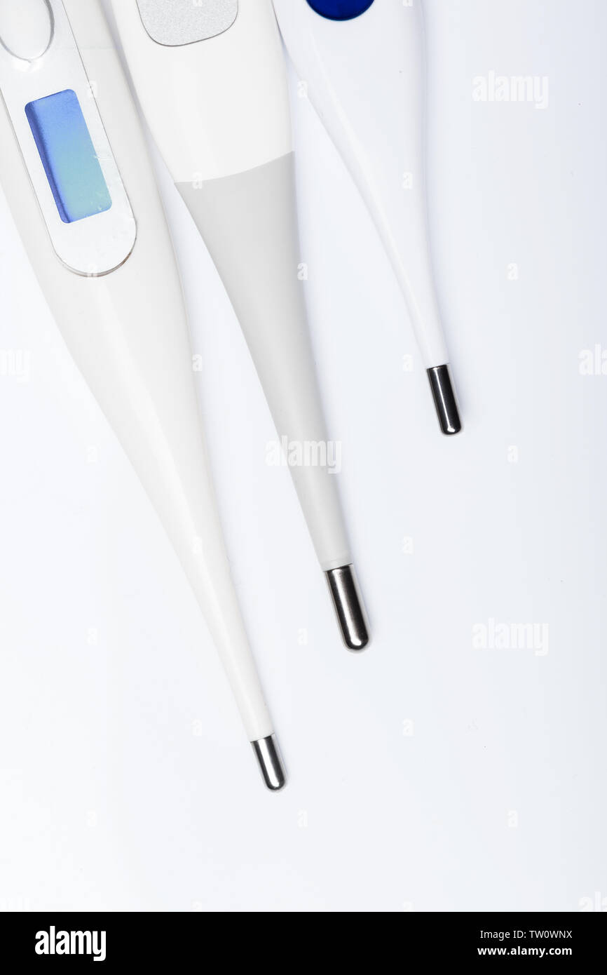 Electronic modern thermometer isolated Stock Photo - Alamy