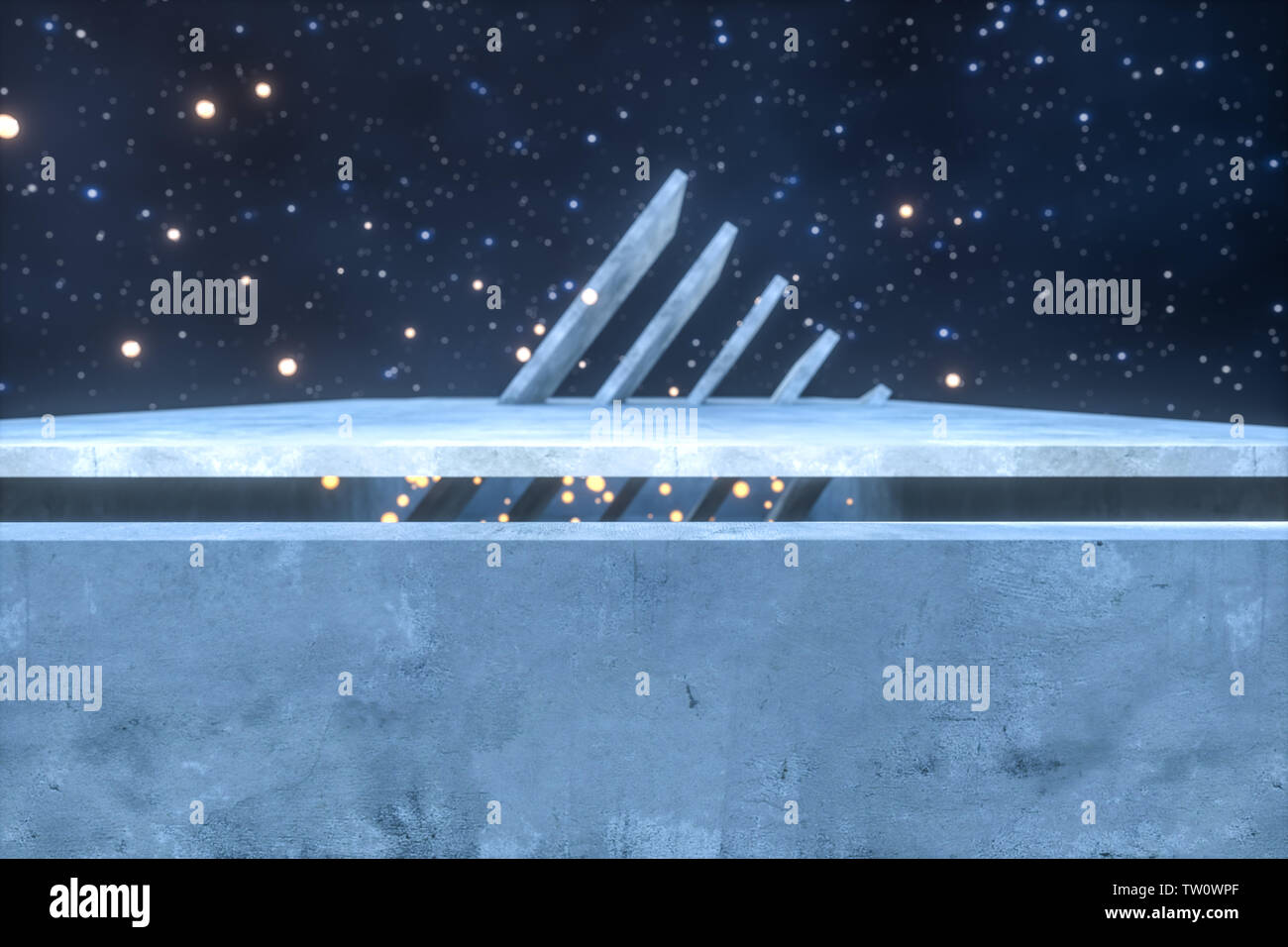 Three-dimensional rendering, fireflies in a dark room Stock Photo - Alamy