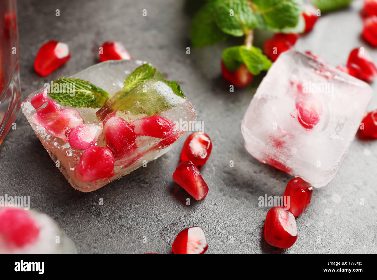 Ice pomegranate seeds on hi-res stock photography and images - Alamy