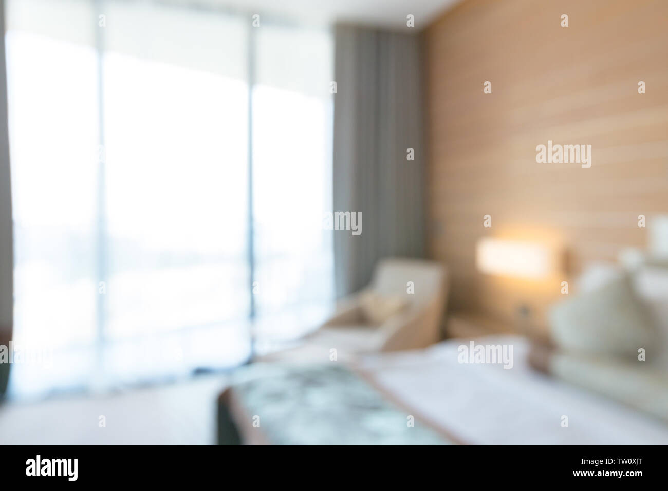 Hotel room blurred background Stock Photo - Alamy